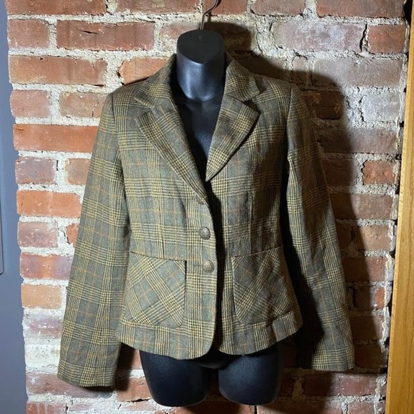 dELiA*s | Jackets & Coats | Vintage Delias Plaid Wool Blend Blazer Sm ...